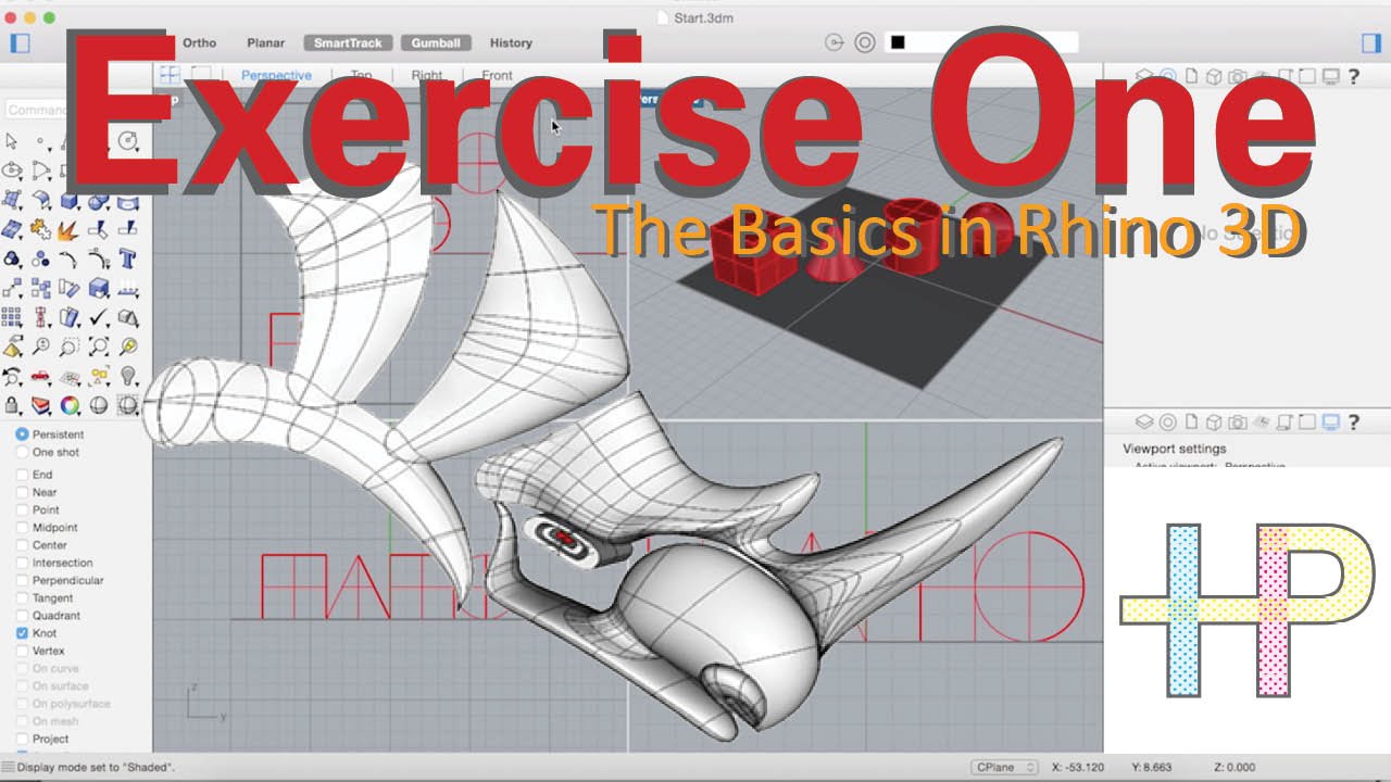 The Basics In Rhino 3d Exercise 1 Of 76 Youtube