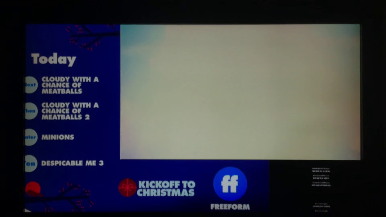 (100TH FREEFORM MOVIE INTRO RECORDING) Freeform Kickoff to Christmas ...