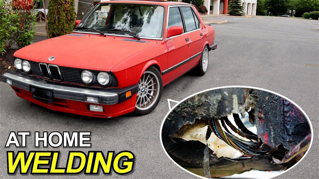 BMW E28 Rust Repair - Welding Floor Pan Repair - YouTube