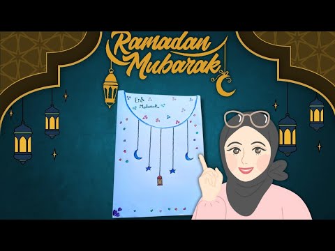 Easy diy eid card🌜⭐ #diy #diycrafts #craft #handmade #artist #art # ...