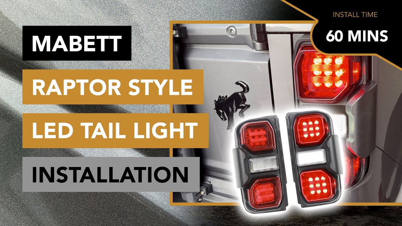 How to Install the Bronco Raptor Style LED Tail Lights by Mabett - 2021 ...