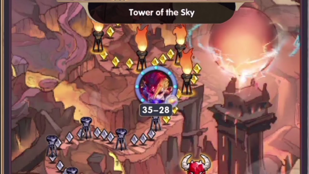 Mythic heroes Campaign Tower of Sky lvl 35-28, 35-29, 35-30 - YouTube
