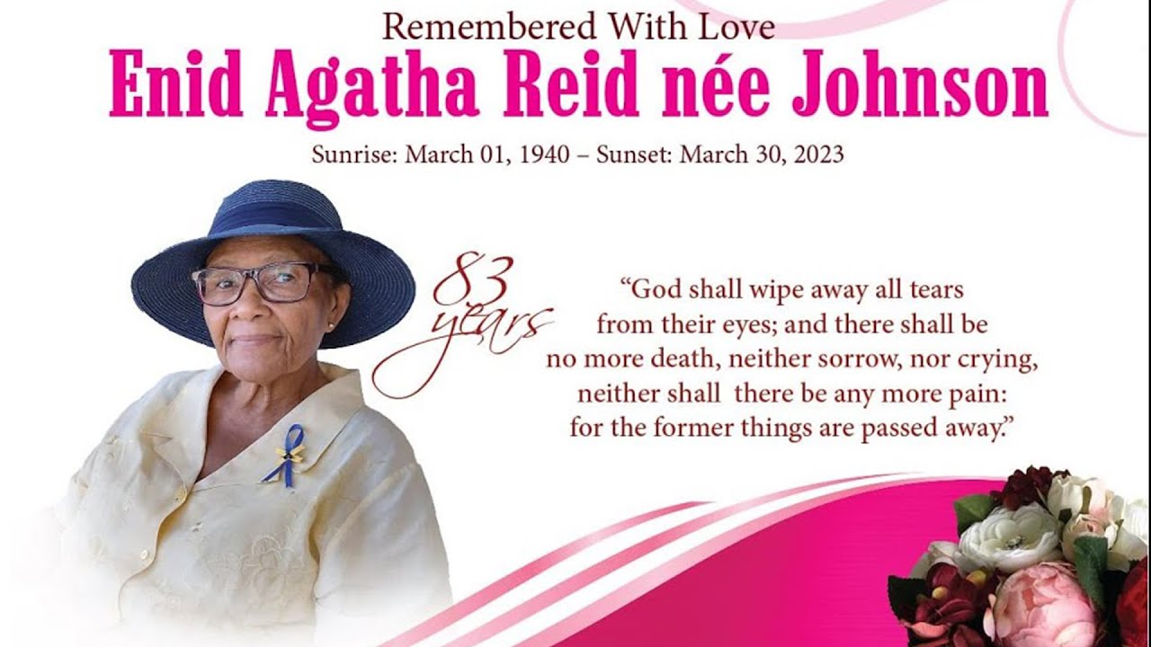 Celebrating the Life of Enid Agatha Reid nee Johnson - YouTube