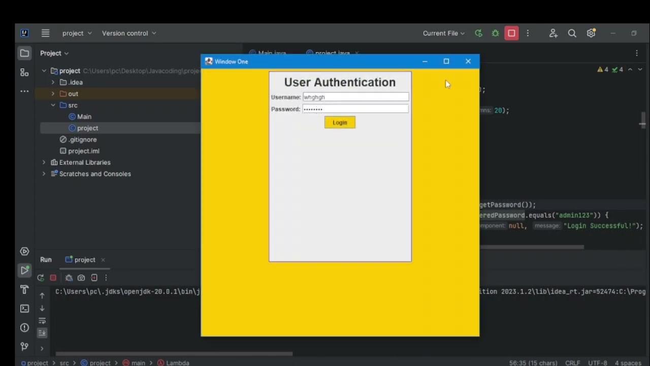 GUI Application Using JAVA Swing - YouTube