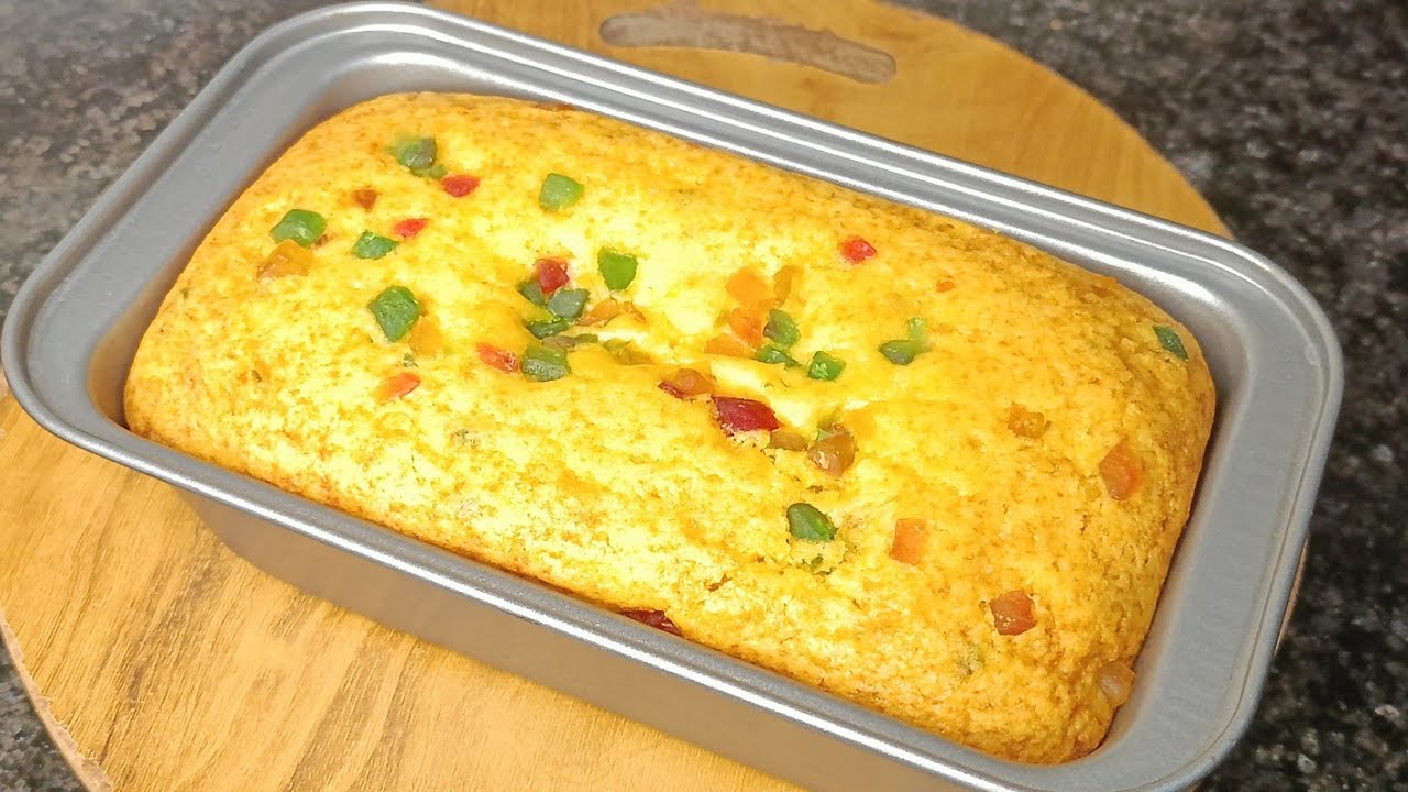 Eggless custard cake || Britannia style fruit cake|| how to make ...