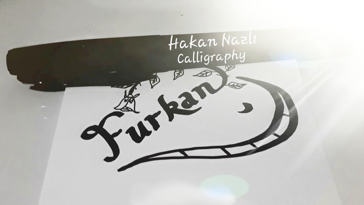 Furkan ismine kaligrafi güzel yazı#Furkan name calligraphy beautiful ...
