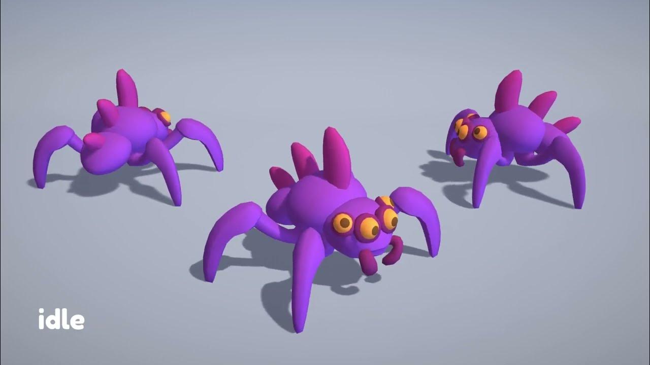 Spider animations - YouTube