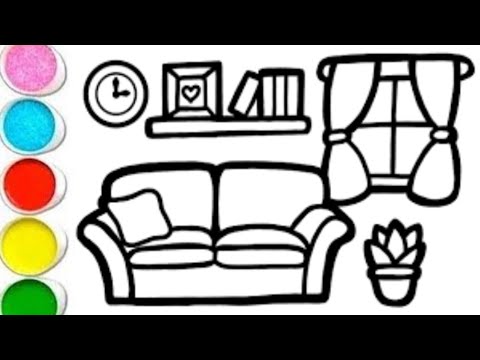 How to draw cute and easy guest room |Easy House 🏠 guest room drawing ...