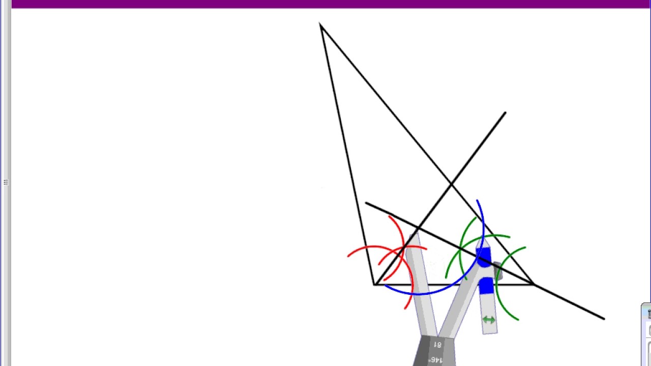 Constructing an Inscribed Circle in a Triangle - YouTube
