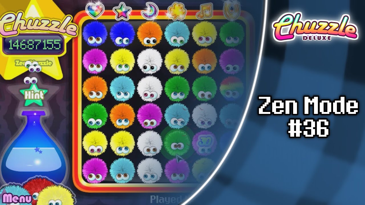 Chuzzle Deluxe - Zen Mode #36 (Rainbow Crescent Moon) - YouTube