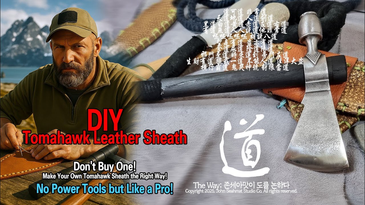 DIY Tomahawk Leather Sheath Crafting Tips! Make Your Own Bushcraft ...