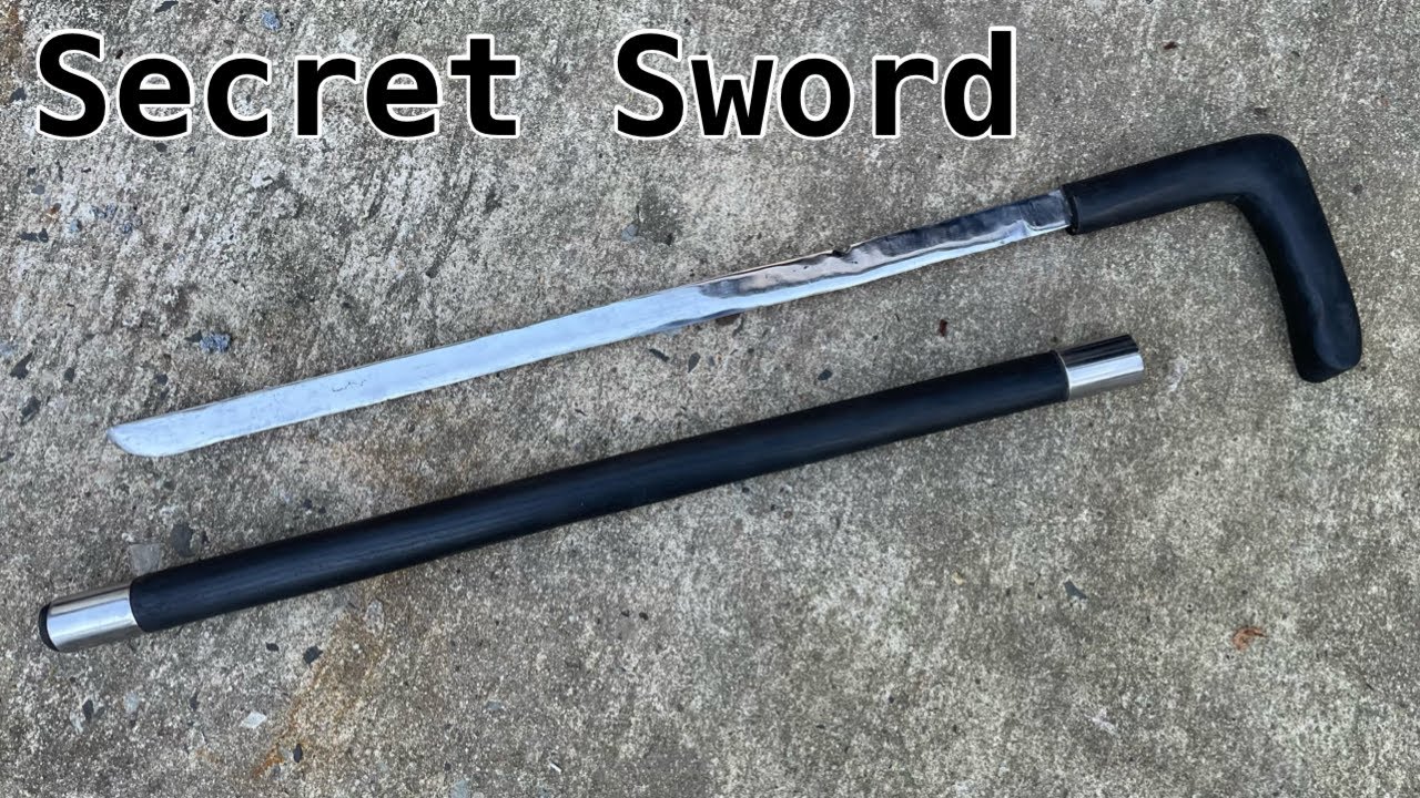 Forging a SECRET CANE SWORD out of a Rusted LEAF SPRING - YouTube
