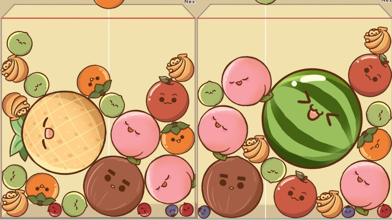 WATERMELON GAME - Monkey Land ( Qs Watermelon ) satisfying gameplay ...