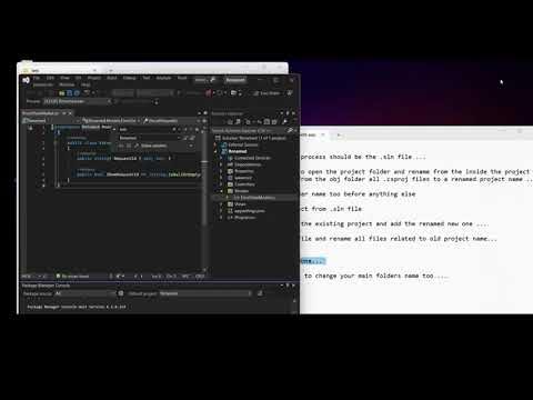 How To Change Asp.net Mvc Core Project Name. - YouTube