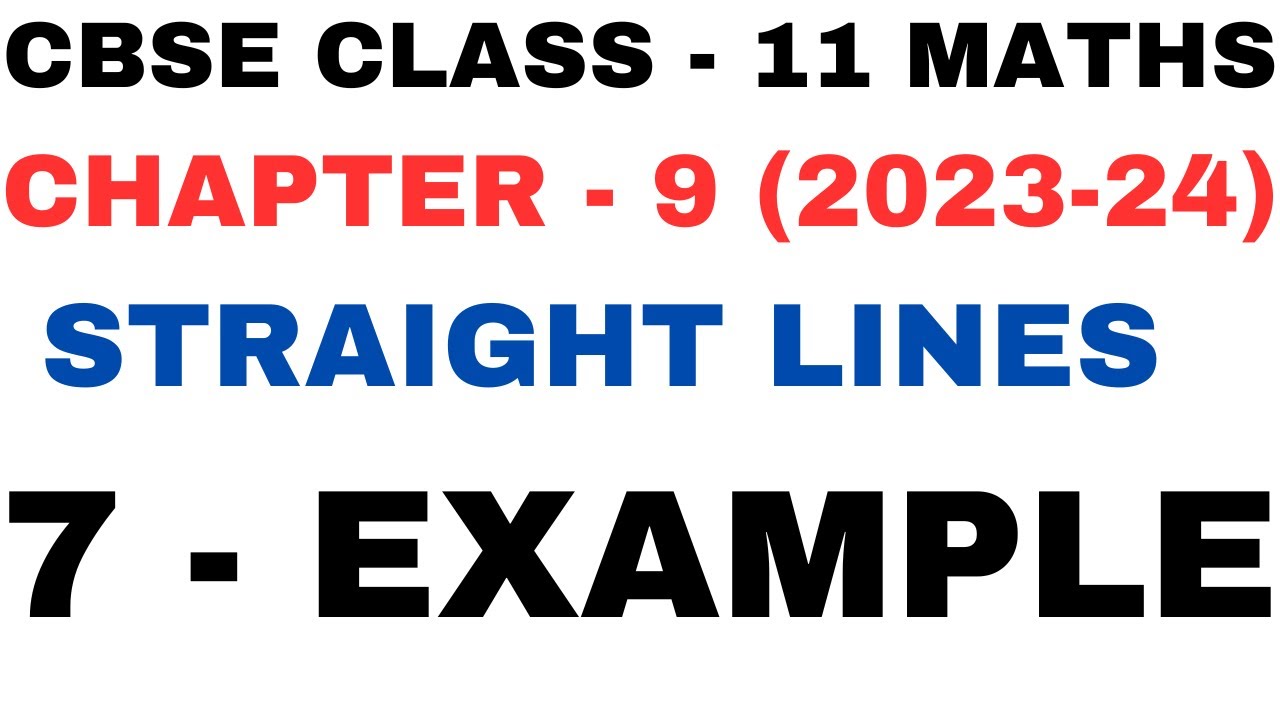 7 Example l Chapter 9 l Straight Lines l example7 solution l Class 11th ...