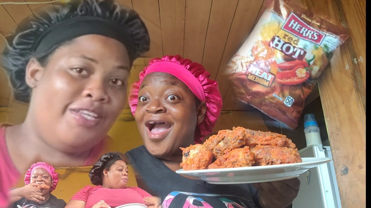 red hot french fried chicken back with some white rice - YouTube