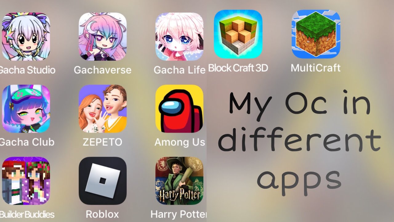 My Oc In different apps - YouTube