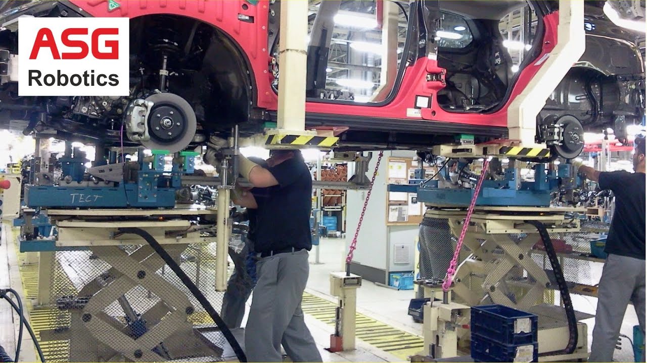 Chassis and engine subassembly conveyors, marriage station, ASG ...