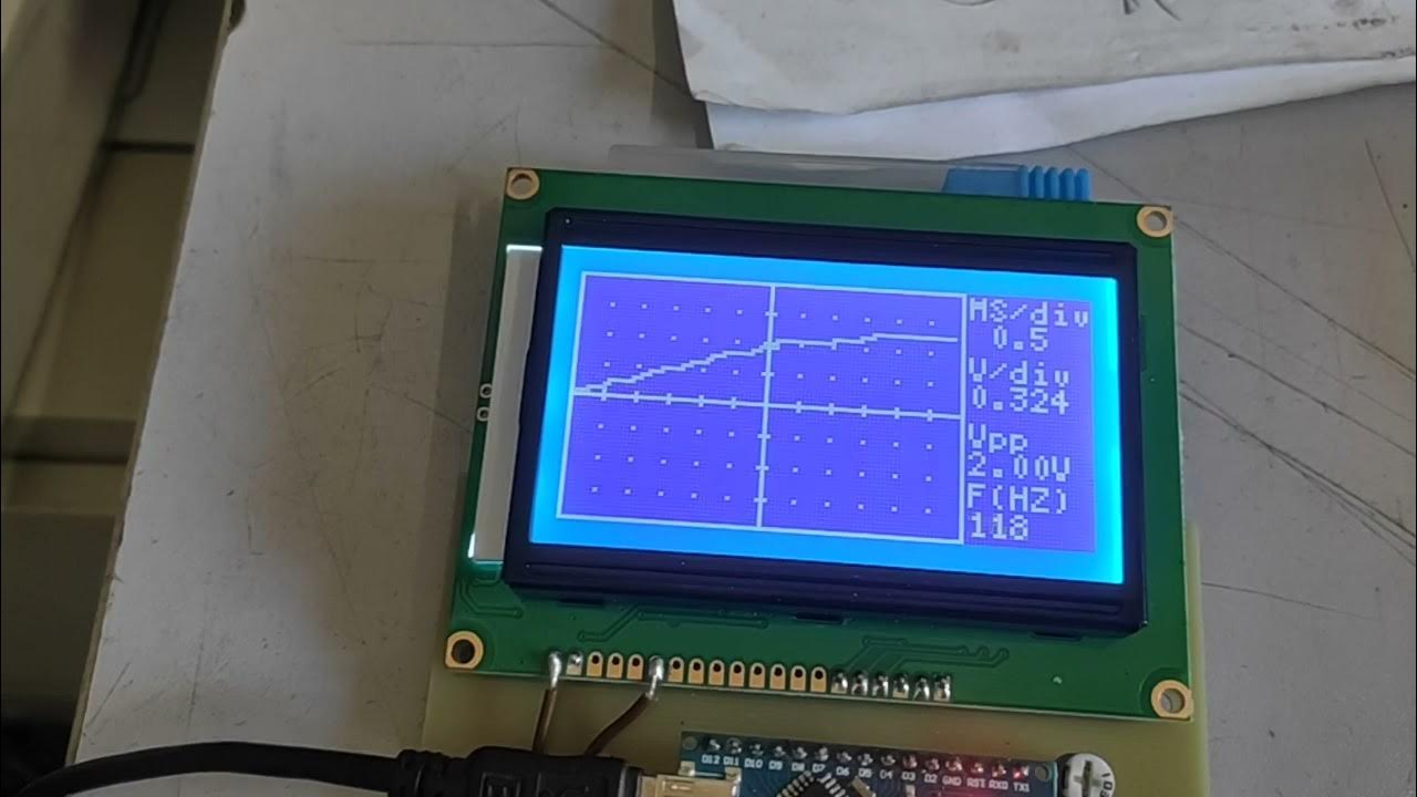Arduino Nano oscilloscope 128x64 kijelzővel - YouTube