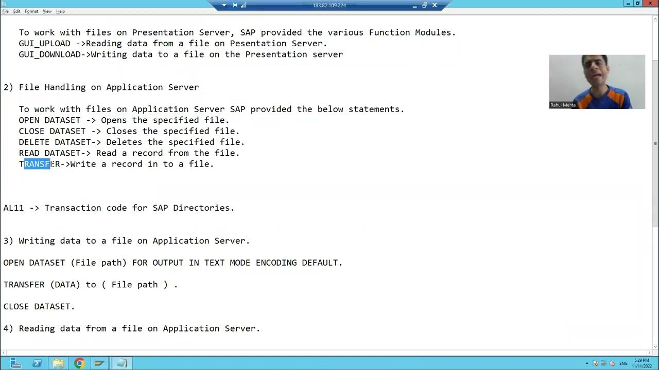 6 - File Handling - Writing Data to a File on Application Server Part2 - YouTube