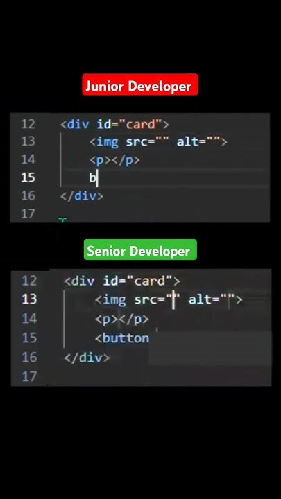 Junior Vs Senior Developer #programming #html #javascript #webdevelopment #html5 #webdesign # ...