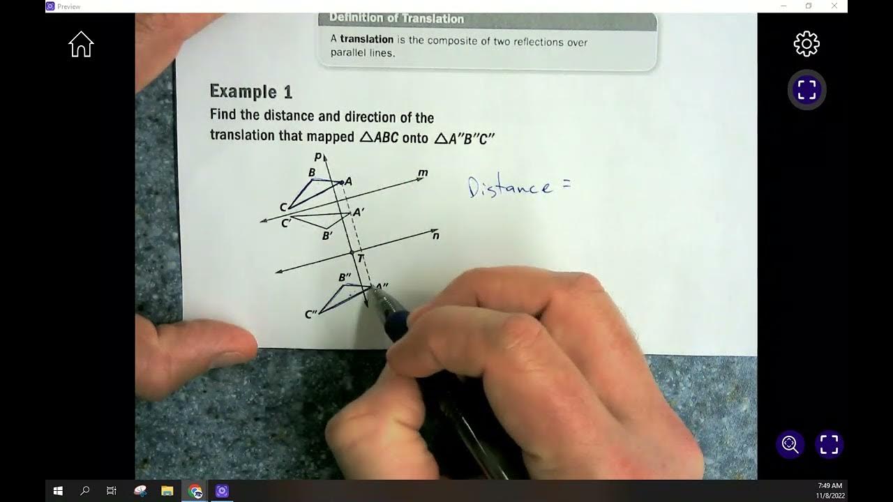 Geometry - Lesson 4.4 Reflections over Parallel Lines - YouTube