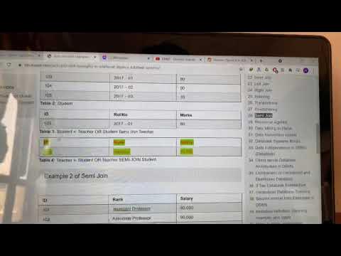 Semi join operator in relational algebra - YouTube