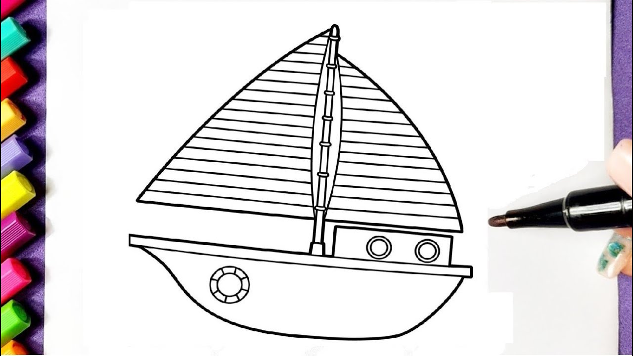 Como Desenhar um veleiro Simples - YouTube