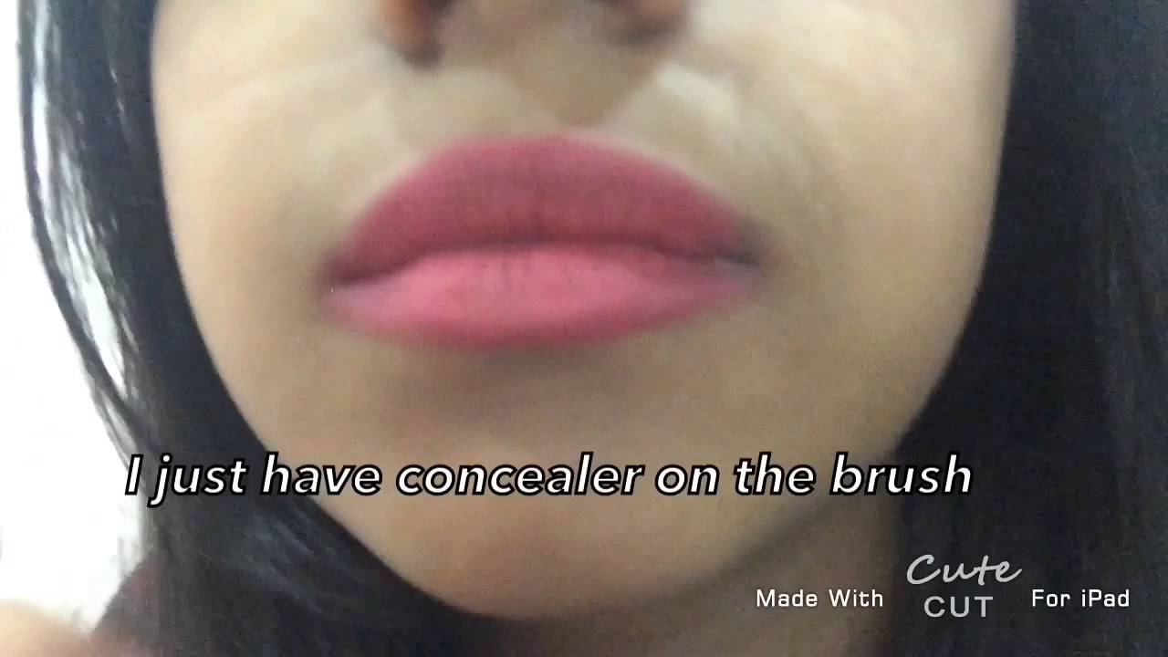 How to make your lips smaller ( doll lips ) - YouTube