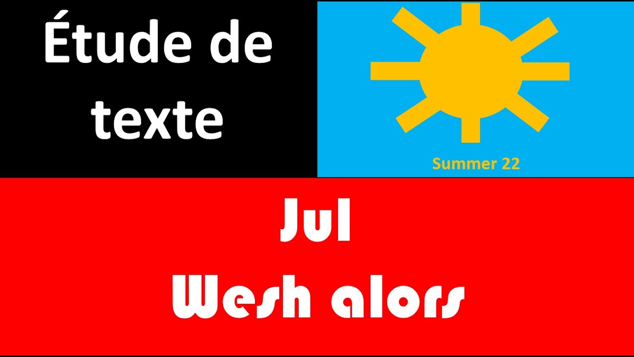 Texte et style : Jul wesh alors - YouTube