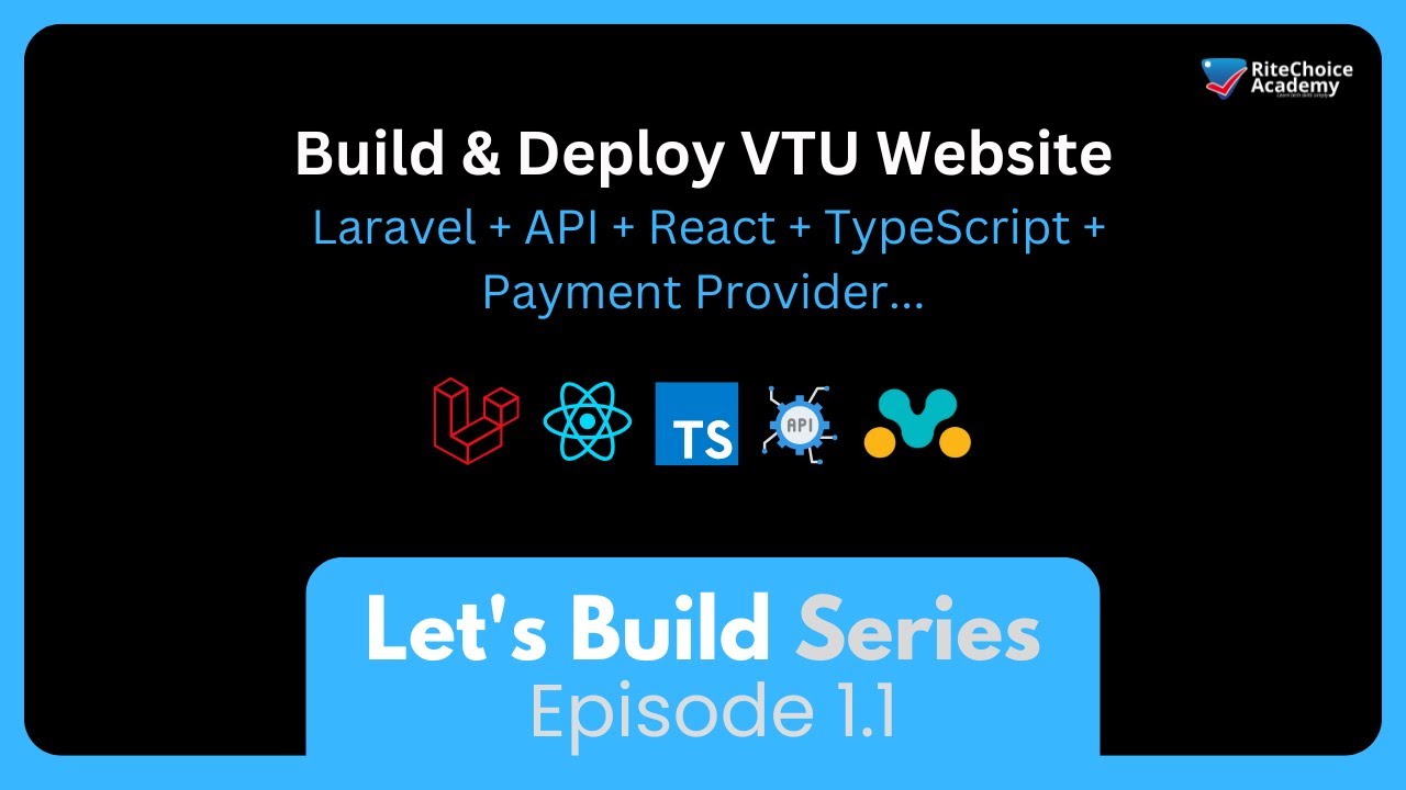 Episode 11 Build Vtu Website Laravel Api React Typescript Payment Provider Youtube
