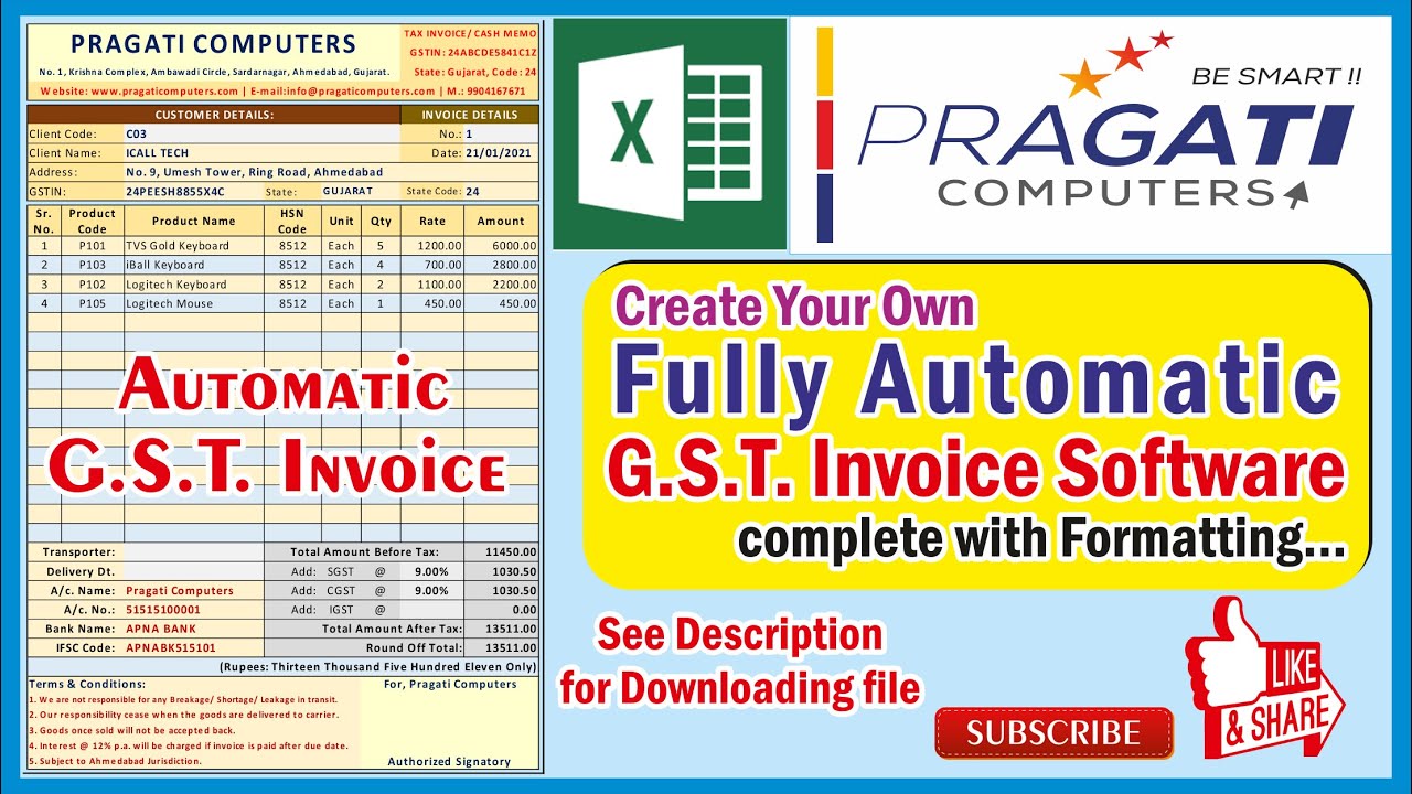 DOWNLOAD Fully Automated Excel Invoice Software To Create GST BILL In Excel Mp4 3Gp HD DOWNLOAD Fully Automated Excel Invoice Software To Create GST BILL In Excel Mp4 3Gp HD