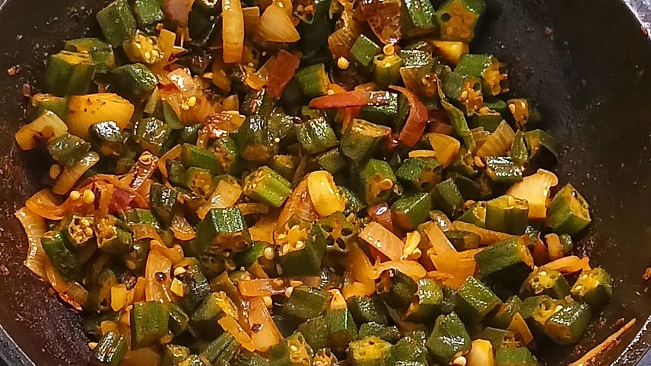 Super Quick Onion Bhindi (okra) Fry | Bhindi Sabji Recipe | Payaz ...