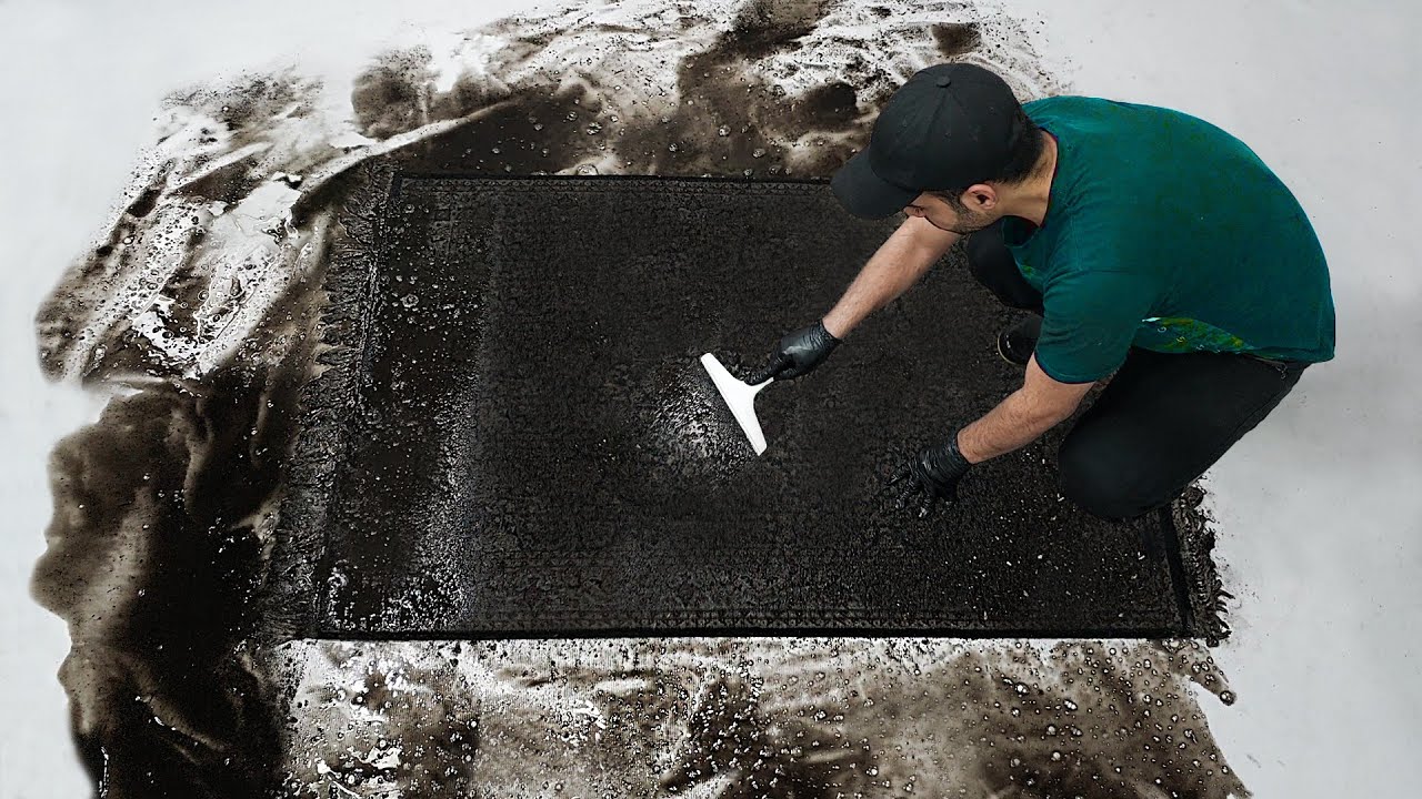 Amazing changes of the very dirty carpet after the rescue | Satisfying ...