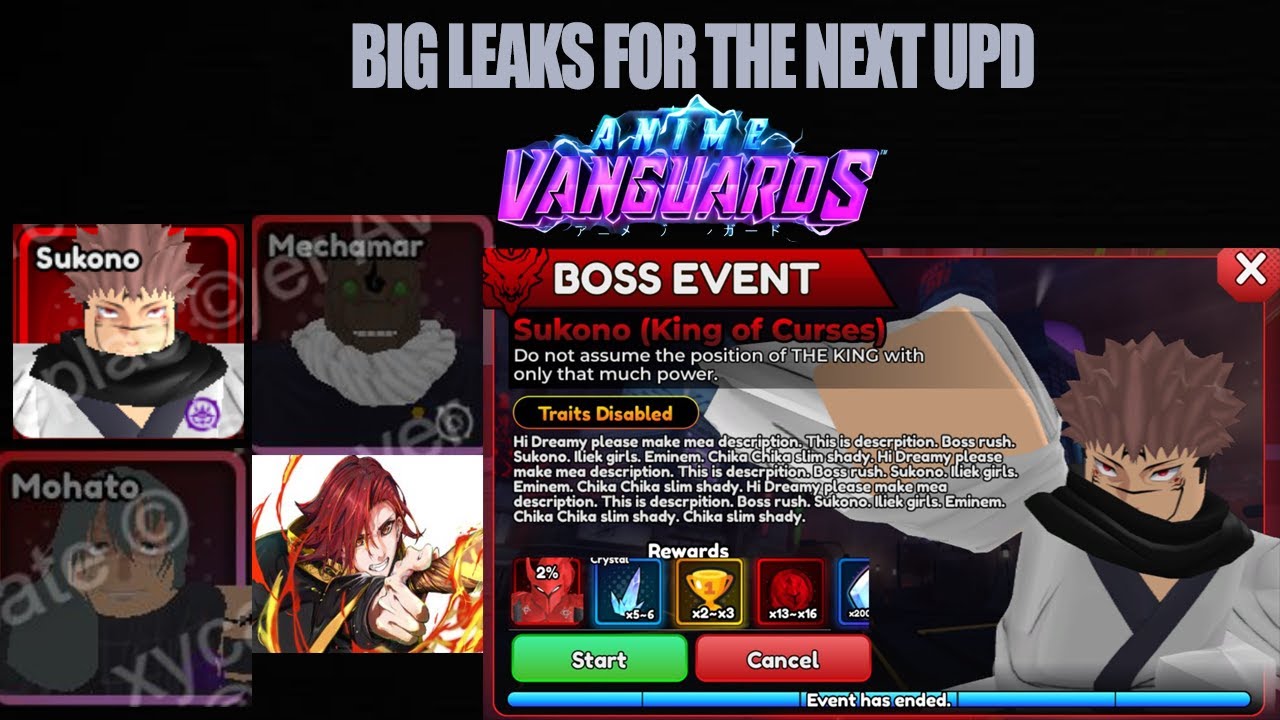 LEAKS FOR UPDATE 1.5?| Anime Vanguards - YouTube