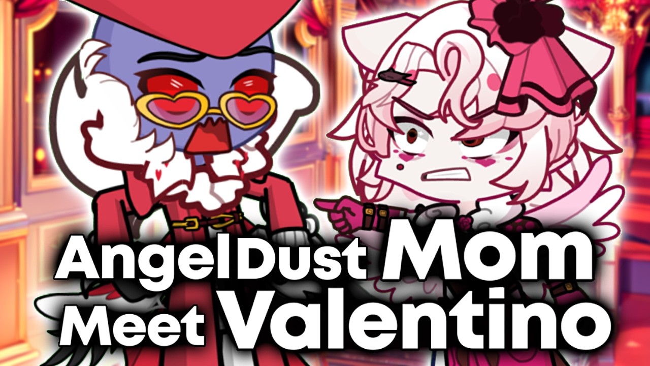 If God Angel Dust Mom Meet Valentino || Hazbin Hotel Gacha Animation ...