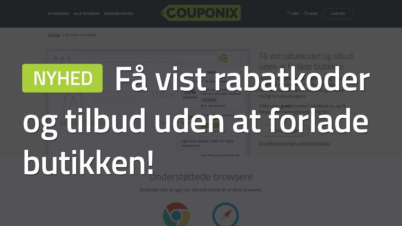 Få vist rabatkoder og tilbud uden at forlade butikken med vores nye browser tilføjelse - YouTube