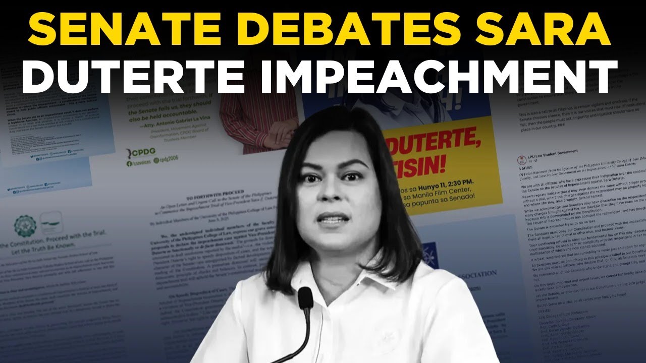 Philippines LIVE: Senate Debates on Sara Duterte Impeachment Trial ...