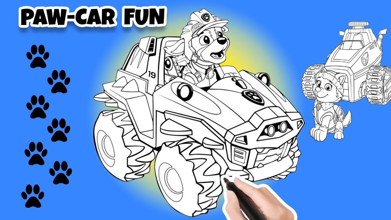 How to Draw Chase with His Police Truck 🚓🐾 | Paw Patrol Drawing ...