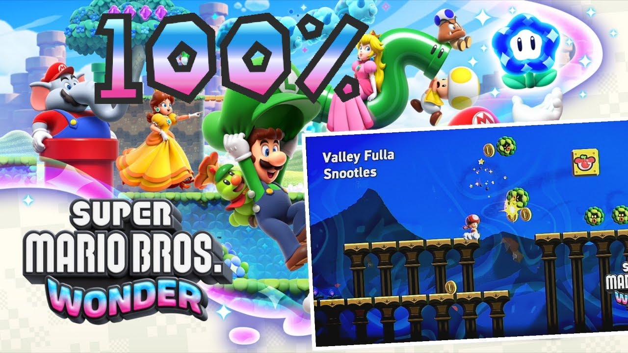 Valley Fulla Snootles - Super Mario Bros. Wonder 100% Walkthrough - YouTube