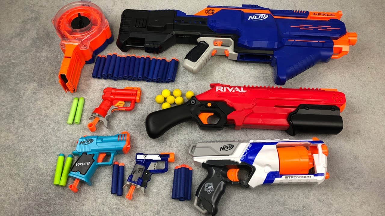Toy Guns Nerf Infinus Elite N Strike Box of Toys - YouTube