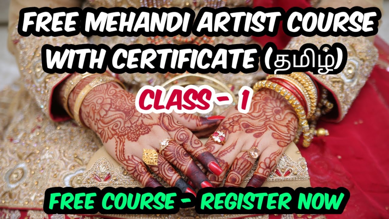 Free mehandi course with certificate||basic mehandi designs for ...
