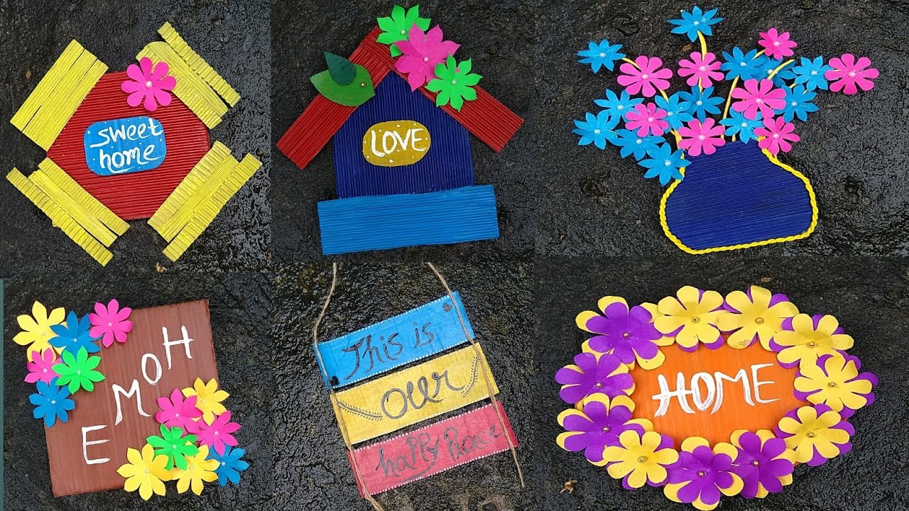 Full wallhanging craft ideas/paper craft wall decoration/handcraft work ...