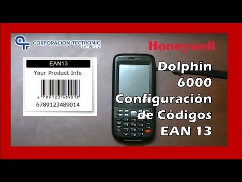 Honeywell Dolphin 6000 Configuración de Códigos EAN 13 GS1 - YouTube