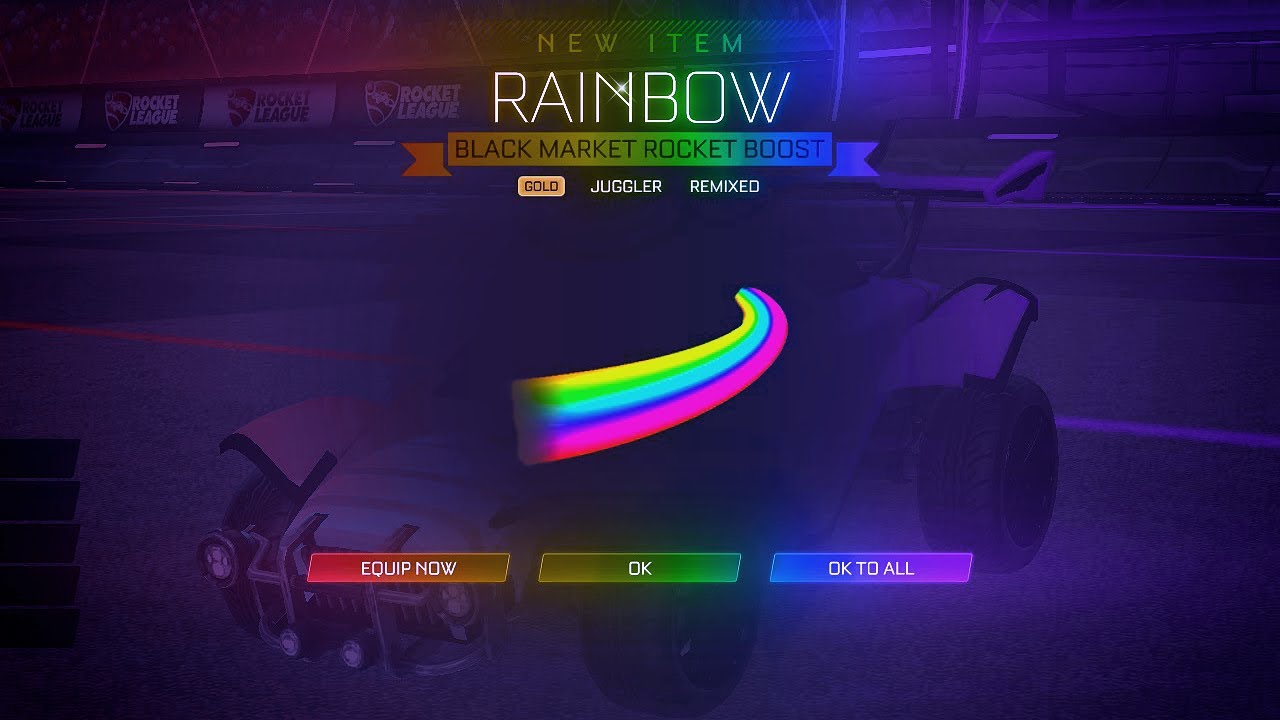 PLAYING ROCKET LEAGUE WITH THE RAINBOW BOOST! - YouTube
