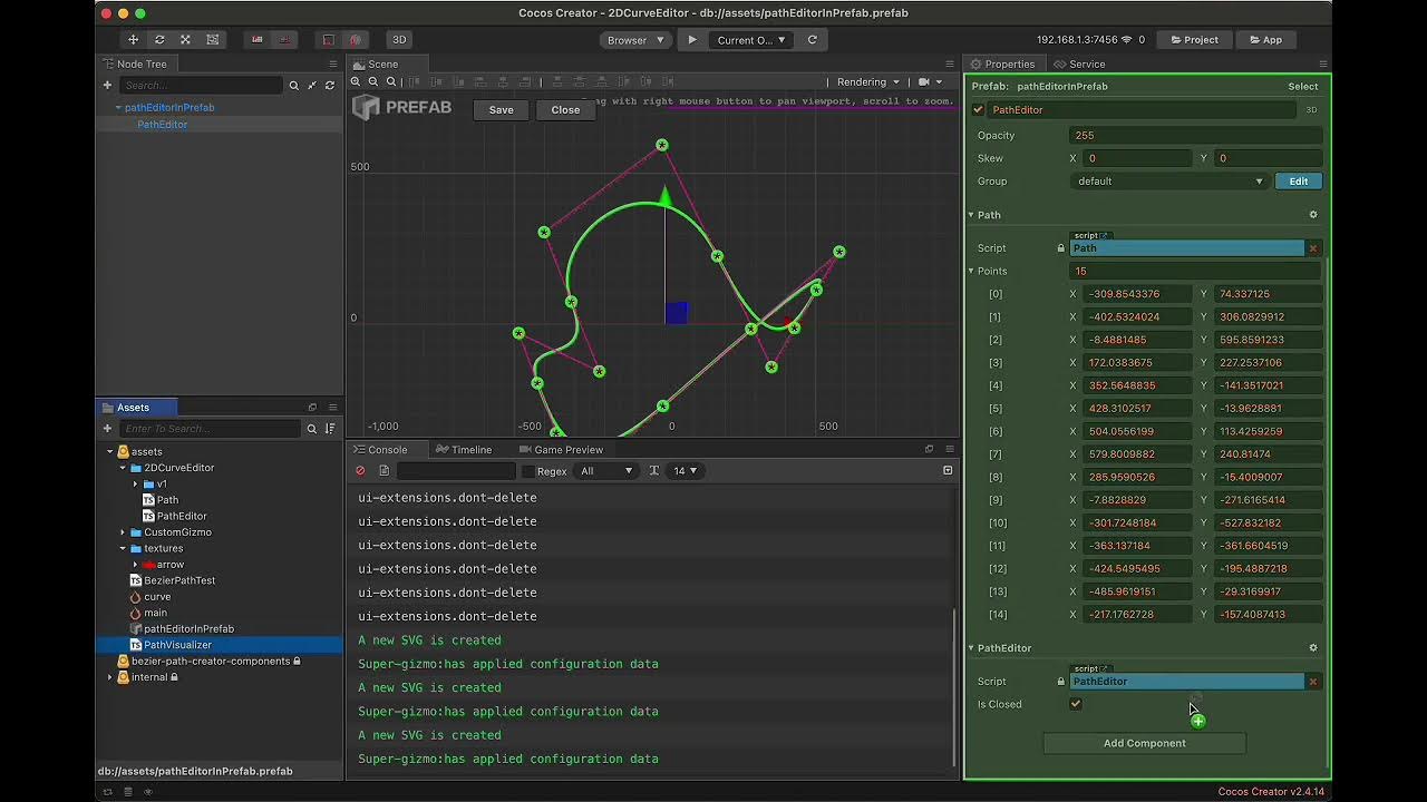 Bézier Path Editor Cocos Creator 2.4 - YouTube