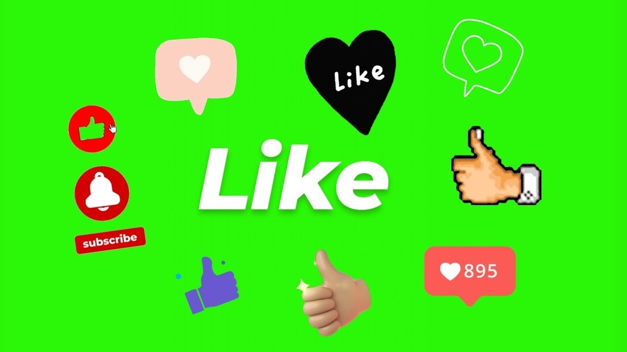 Animated Like Button Green Screen Pack (Free Download) - YouTube