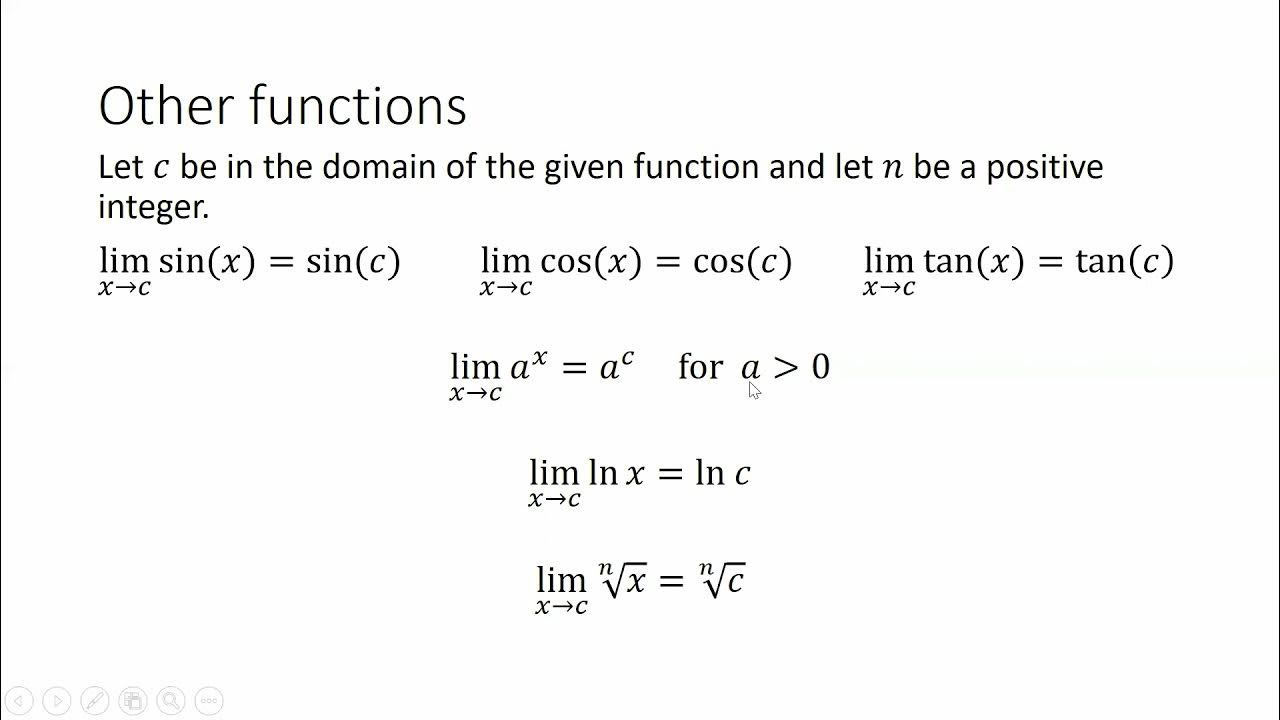 Calculus 1 Section 1 3f Find Limits Analytically Youtube