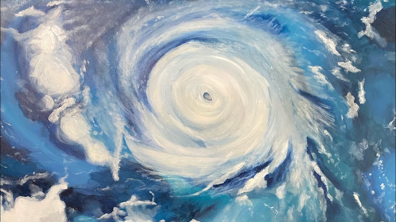 "Storms of Life" Hurricane OIL PAINTING: THE ART OF SCIENCE - YouTube