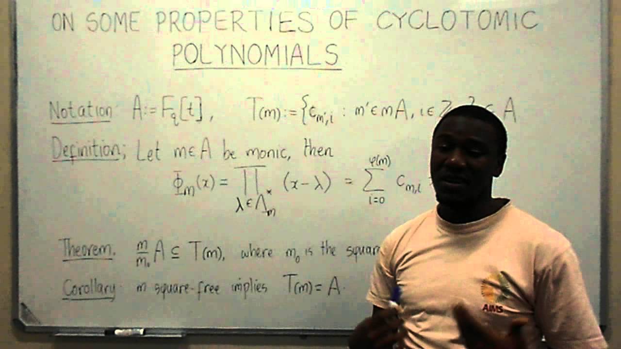 On Some Properties of Carlitz Cyclotomic Polynomials - YouTube